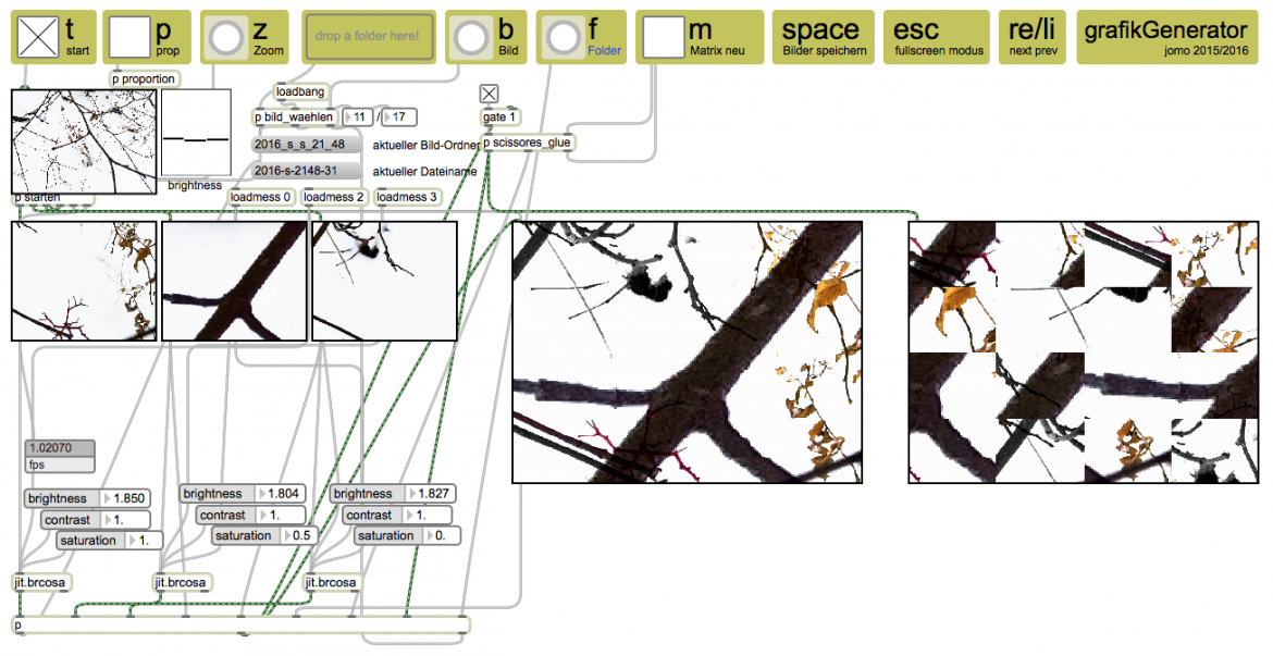 Einblick in den Grafik-Generator - Standpunkte zur Kunst von Johann Moser